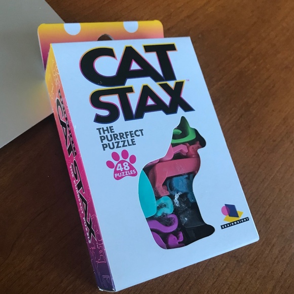 Brainwright | Toys | Nwt Cat Stax Game The Perfect Puzzle Set | Poshmark